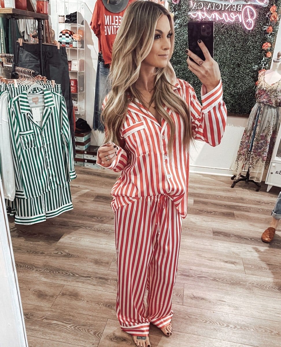 New Classic PJ Set Peppermint – PINK ARROWS